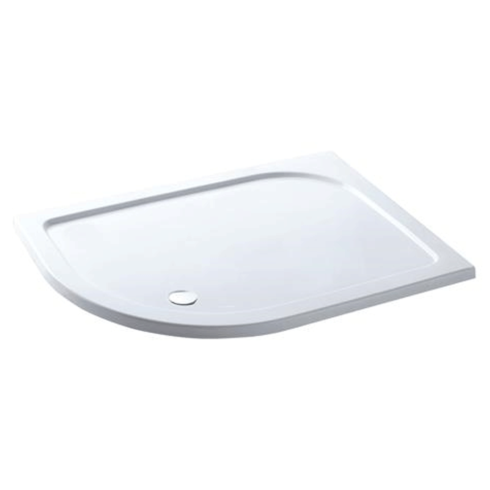 Eastbrook Volente Offset Quadrant Shower Tray 900mm X 700mm Stone Resin
