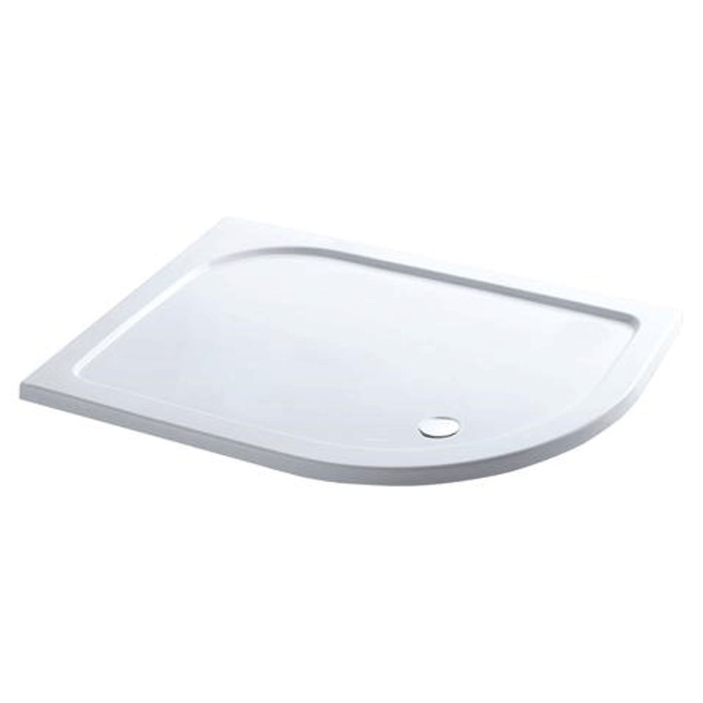 Eastbrook Volente Offset Quadrant Shower Tray 1000mm X 760mm Stone Resin